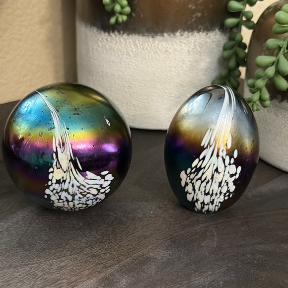 Art | Iridescent Glass Art Set | Poshmark